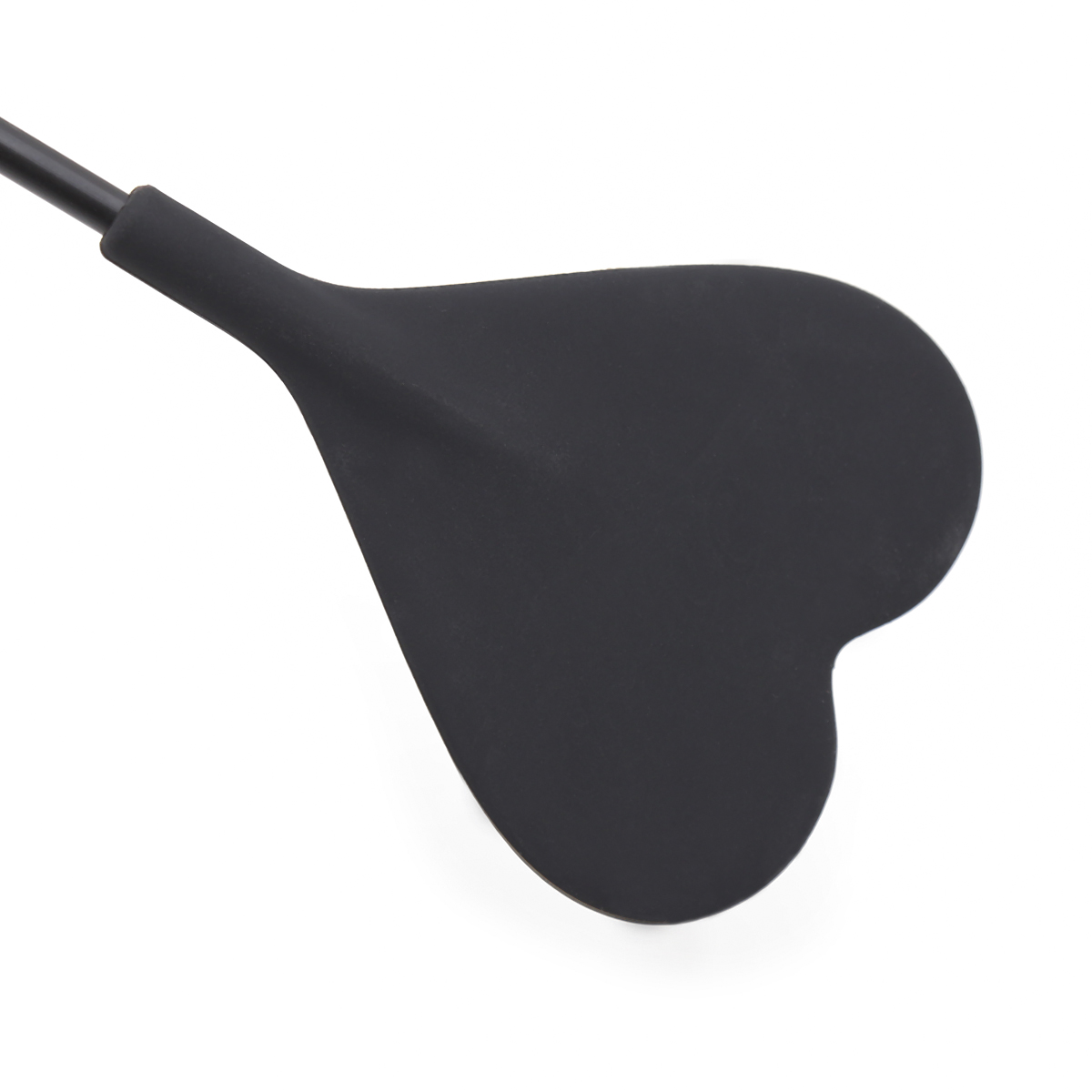 Tickler Crop Feather Black Heart Whip - Allureluv